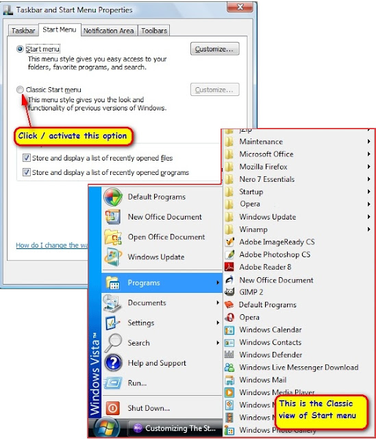 Information & Tutorial: Customizing The Start Menu on Windows Vista