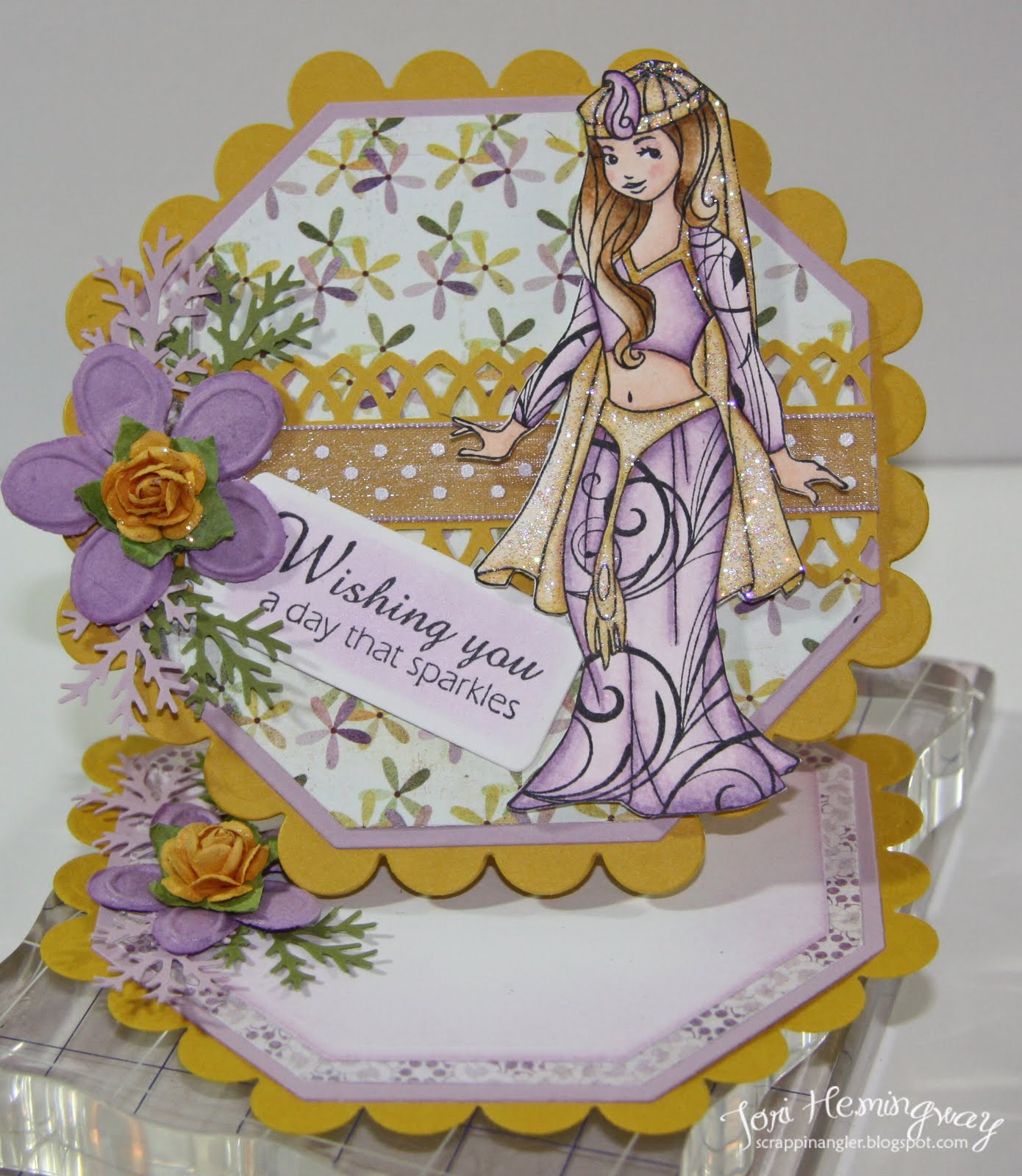 Whiff of Joy - Tutorials & Inspiration: Scallop-Shaped Easel Card by Tori Hemingway