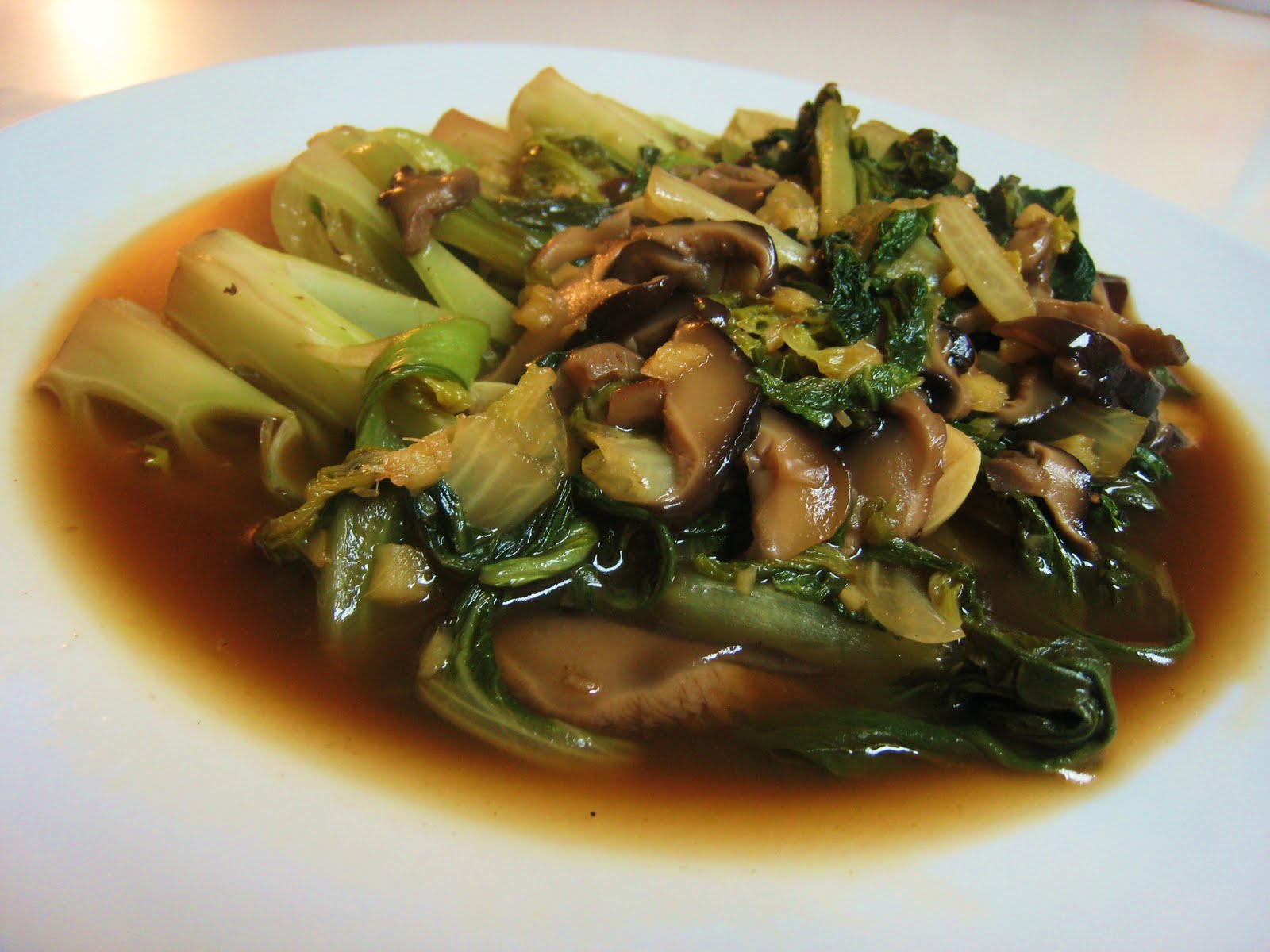 Backup: Stir-Fried Bok Choy with Lettuce and Mushrooms