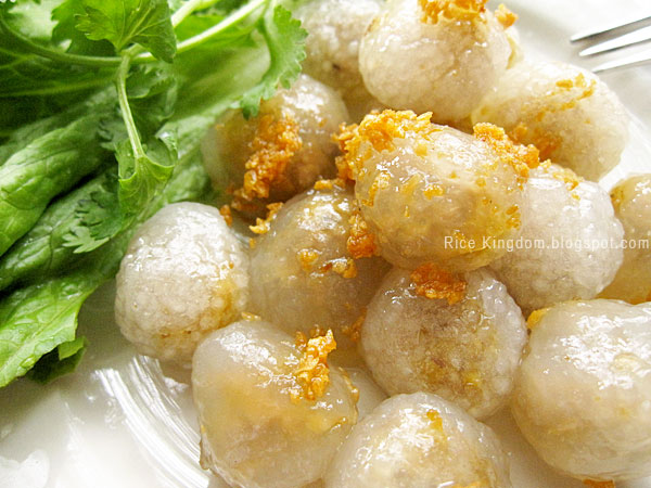Rice Kingdom.: Sago Sai Moo, Stuffed Pearl Sago