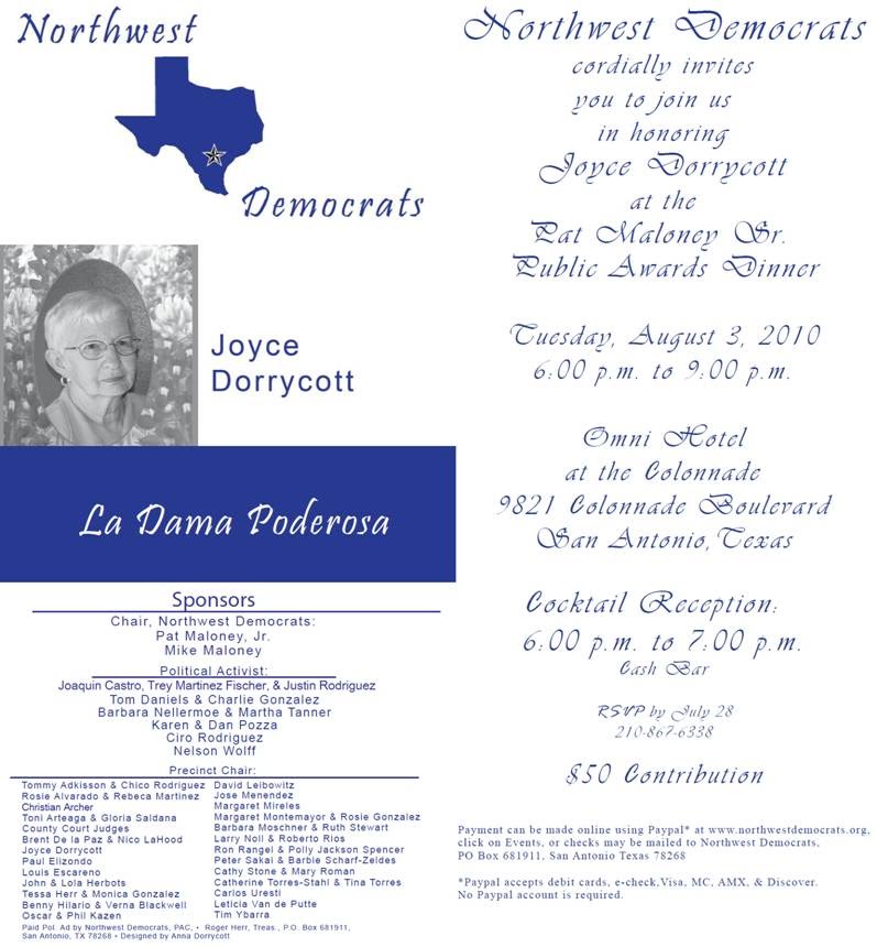 Walker Report - Shedding Light on Bexar County: Northwest Democrats to ...