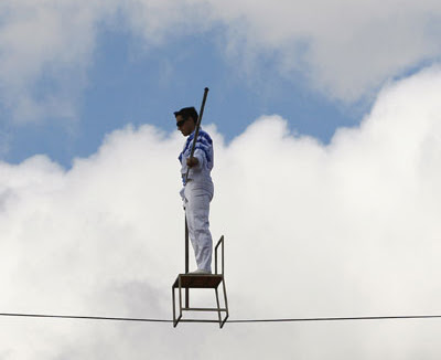 Balancing on a wire
