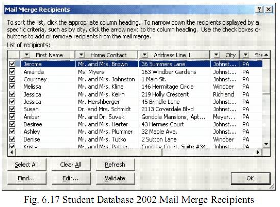 School Of Computer Basic: MAIL MERGE AND RELATED OPERATIONS