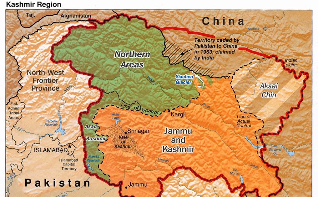 Mirpur Azad Kashmir: Kashmir Map