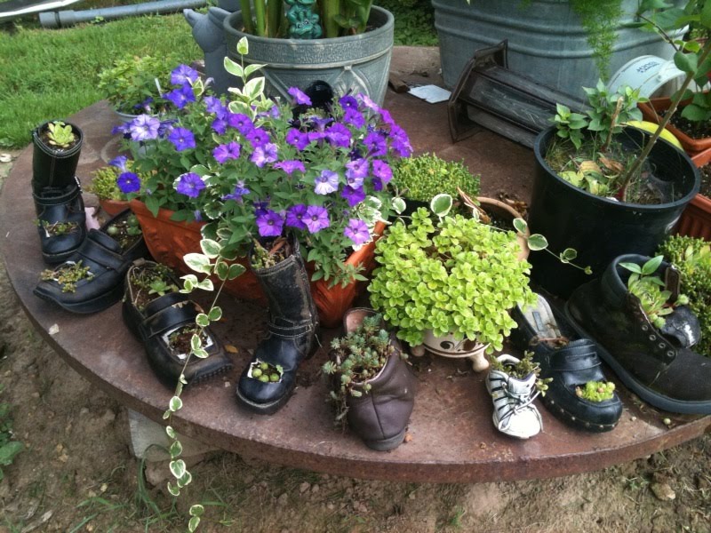 Janet Rozelle's Life in Action: Shoe planters