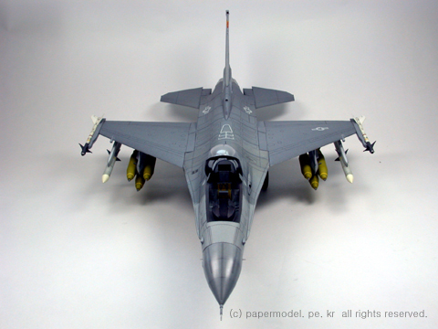 Military Paper Model: F-16 Fighting Falcon Paper Model