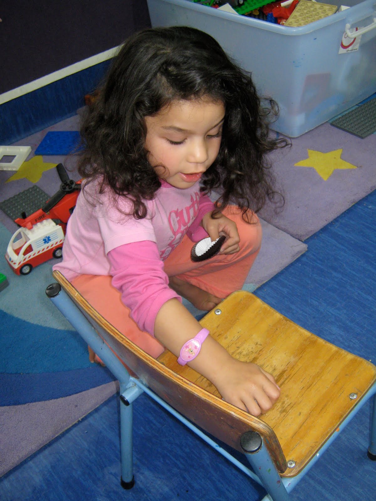 KIDSPACE Quality Early Learning Centre: Cleaning the KIDSPACE chairs
