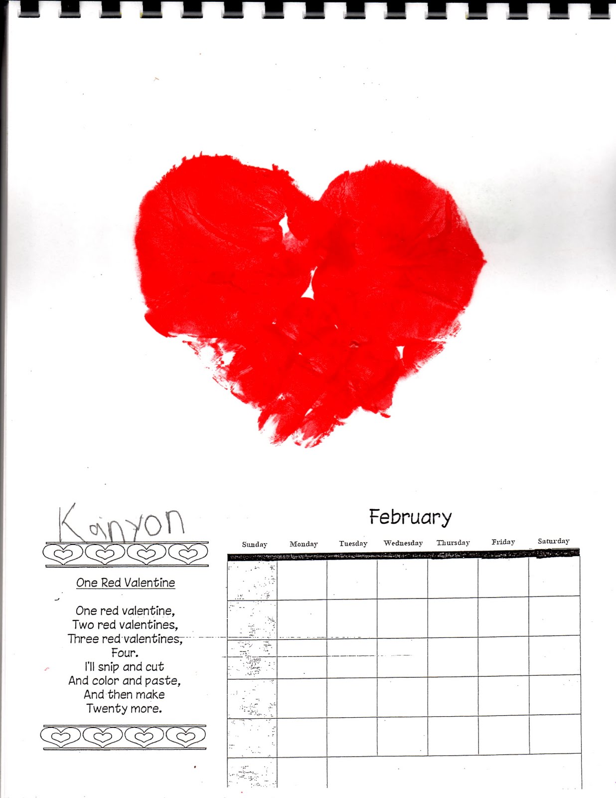 Tutorial Tuesday: Hand Print Calendar - Keeping it Simple