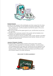 Pre-Algebra: 7th Grade Pre-Algebra Syllabus