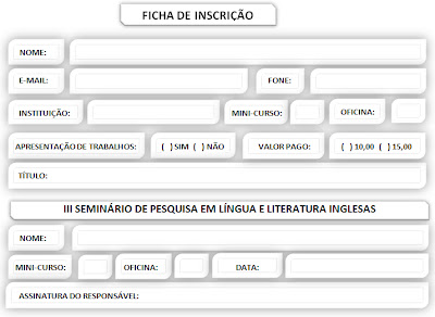 III SEMINÁRIO DE PESQUISA EM LÍNGUA E LITERATURA INGLESAS: INSCRIÇÃO