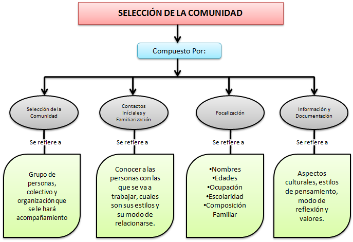 SELECCION DE LA COMUNIDAD...: MAPA CONCEPTUAL