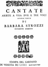 Barbara Strozzi, La Virtuosissima Cantatrice: Opus 3 Contents