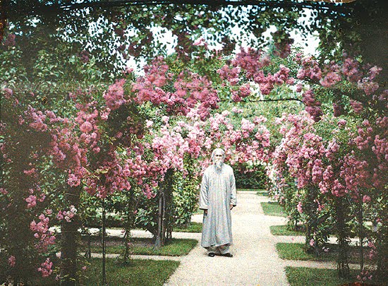 Colour Photo of Rabindranath Tagore in Albert Kahn’s rose garden, Paris ...