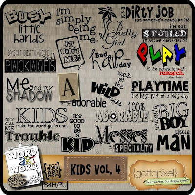 Word Art World: Kids Vol. 4 Word Art Pack