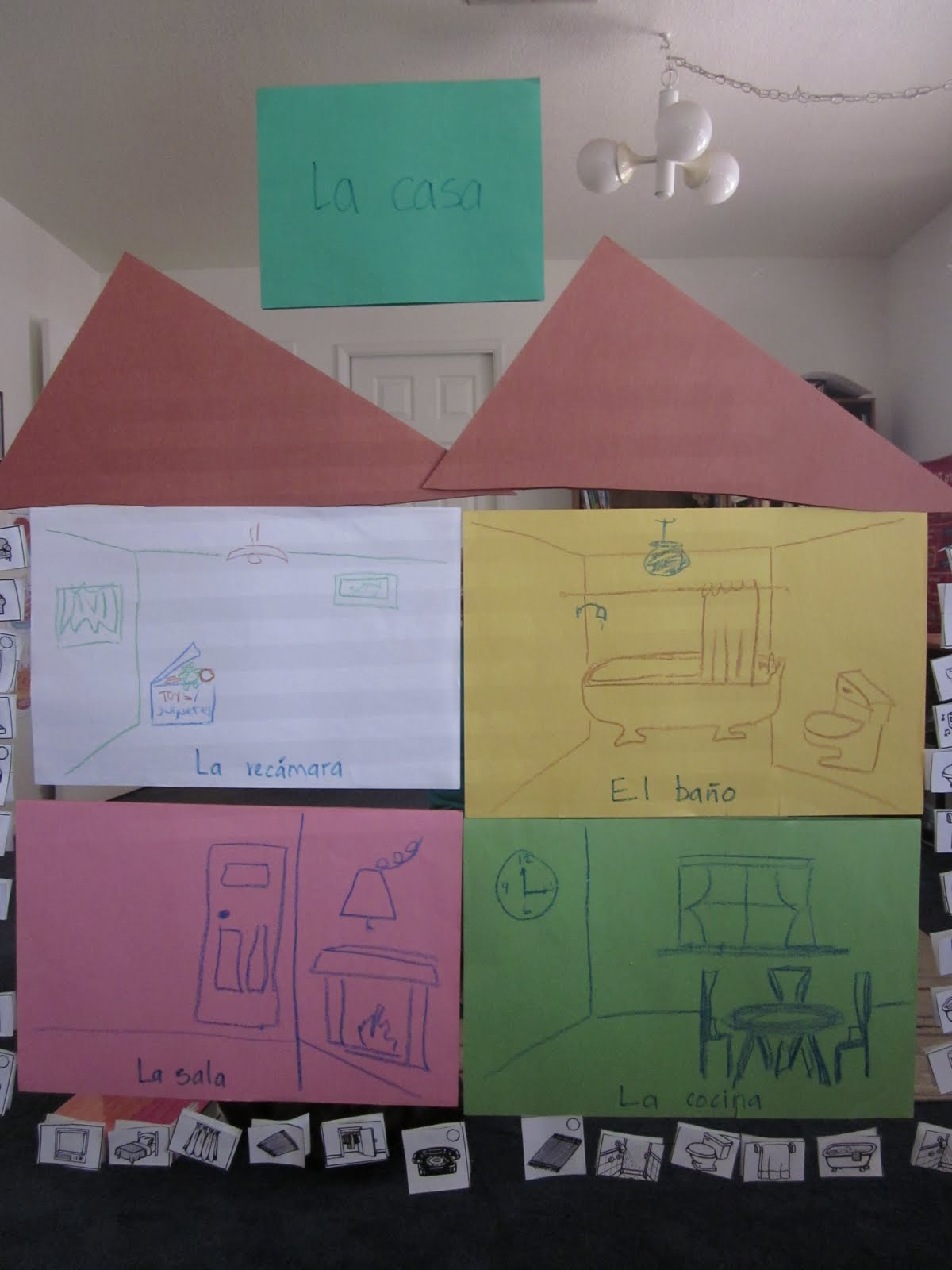 Montessori Spanish Classroom: Rooms in the house - La casa. Part 1