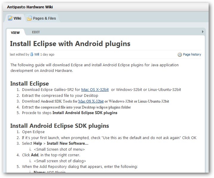 Antipasto Hardware Blog: Writing Hello World on the Android with Eclipse