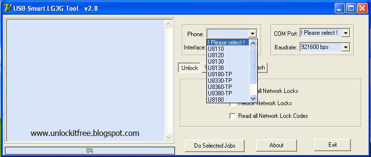 Unlockitfree: USB-SMART LG3G Tool v2.8 Full
