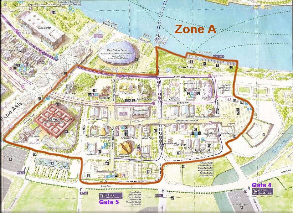 World Expo 2010 Shanghai China: Site Maps and Pavilions