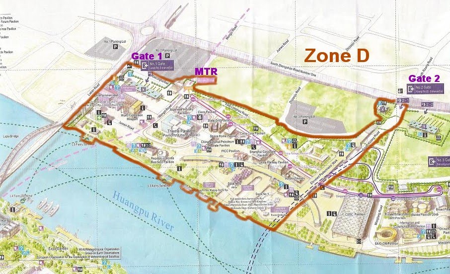 World Expo 2010 Shanghai China: Site Maps and Pavilions