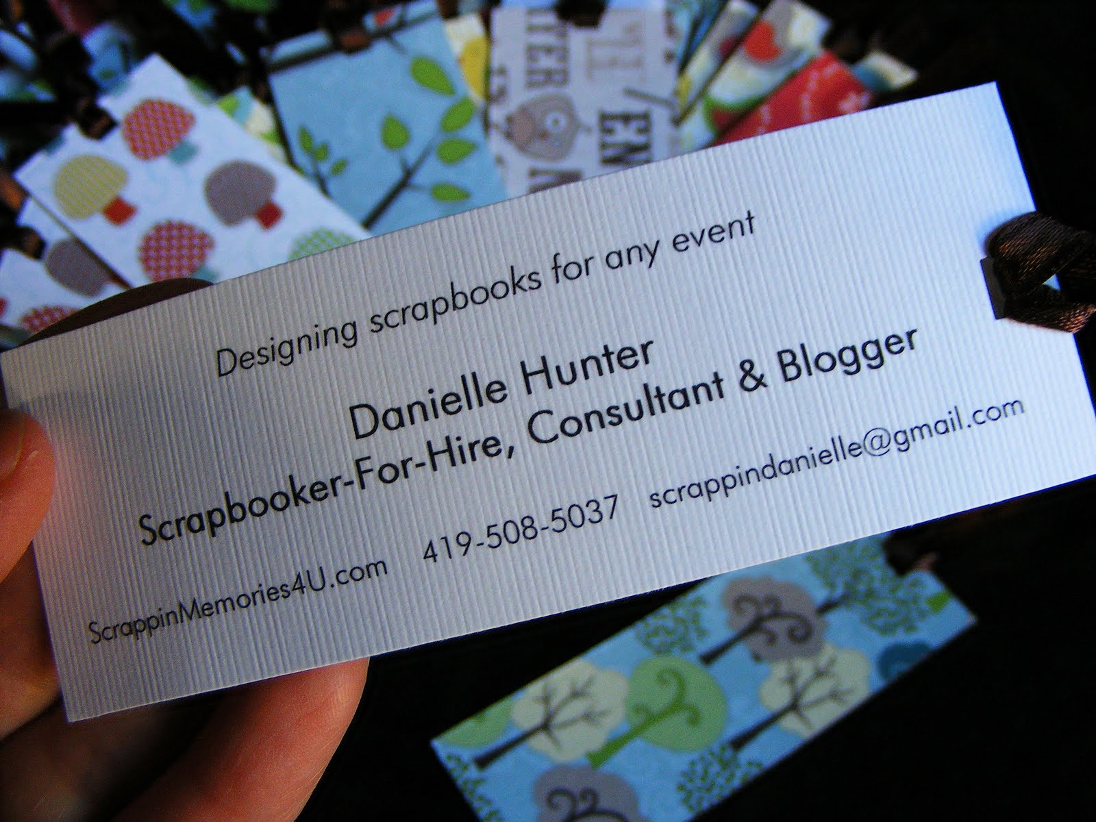 Snap & Scrap: How to make business card bookmarks using recycled ...