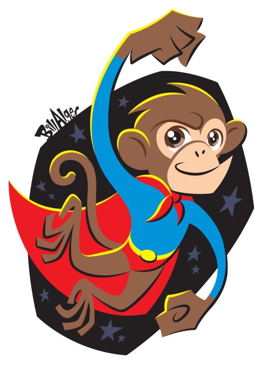 Bill Alger's Sketchbook & Stuff!: "Beppo the Super-Monkey!" (color art)