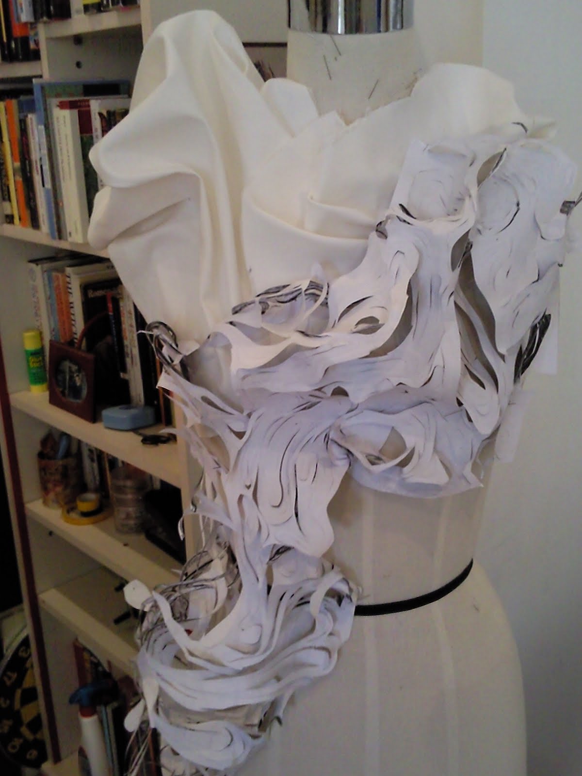 .: draping with paper
