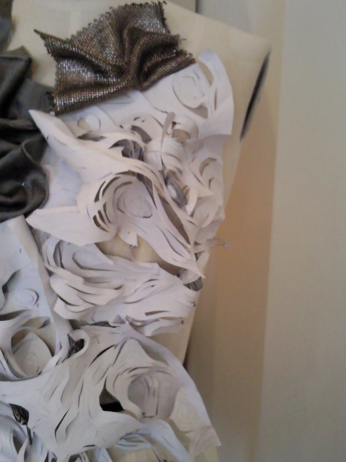 .: draping with paper