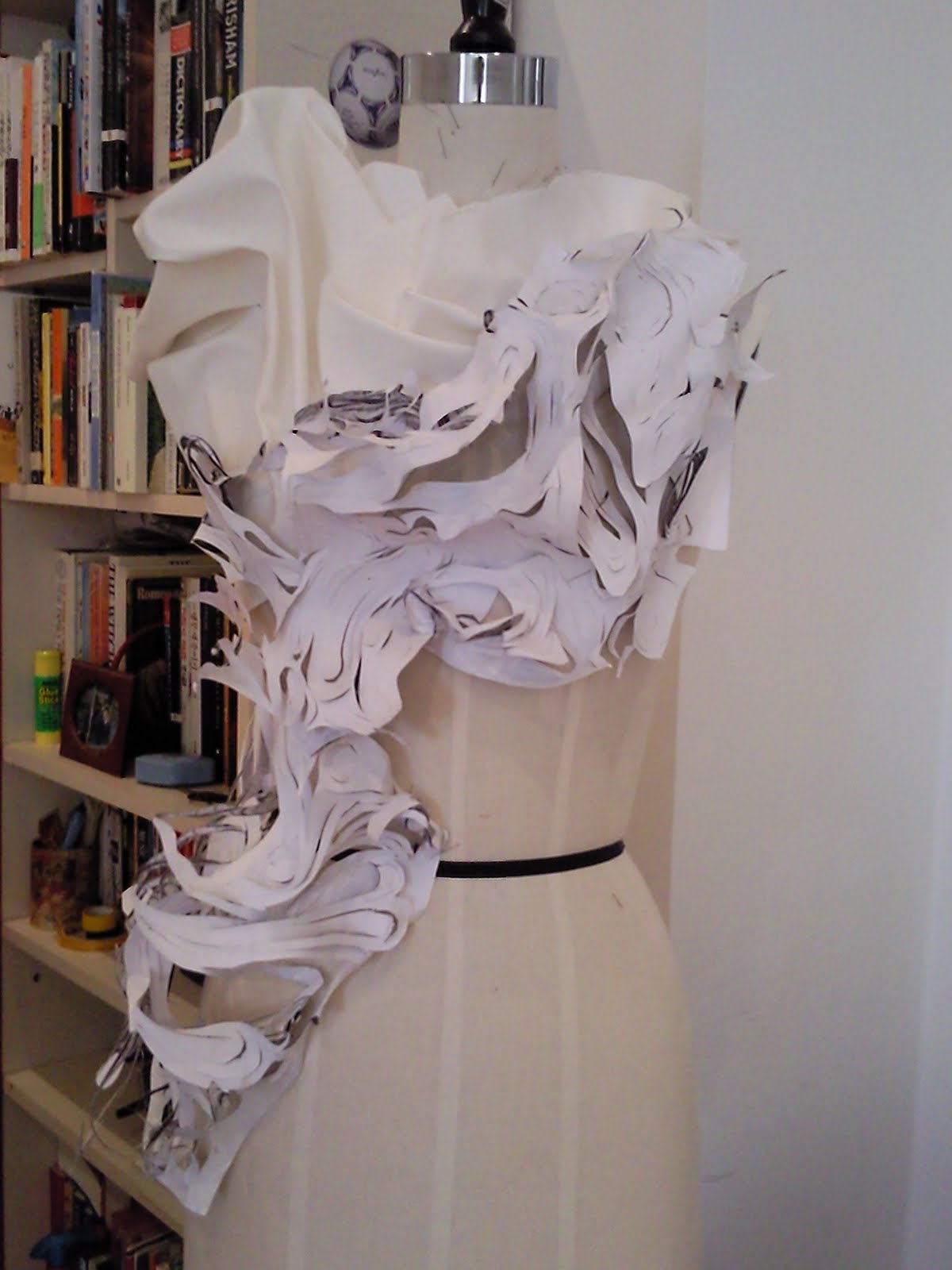 .: draping with paper