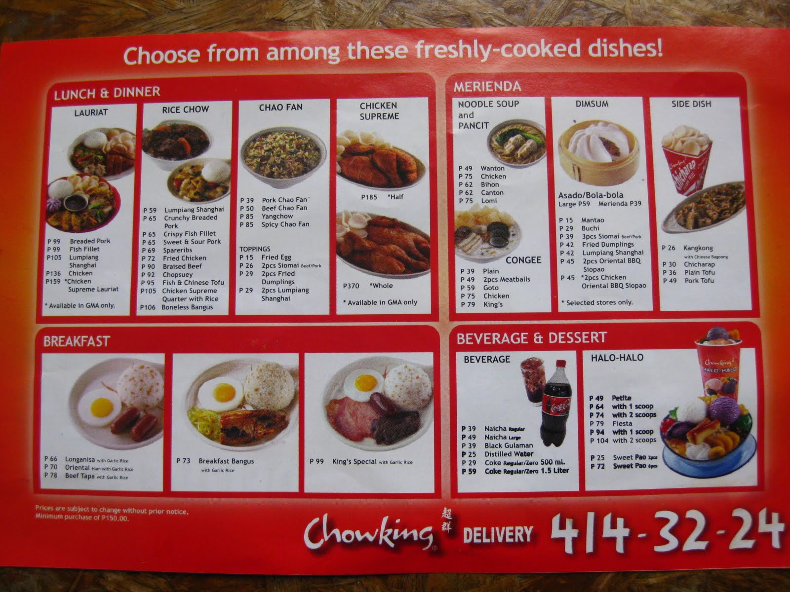 Online Delivery: Chowking Delivery Online