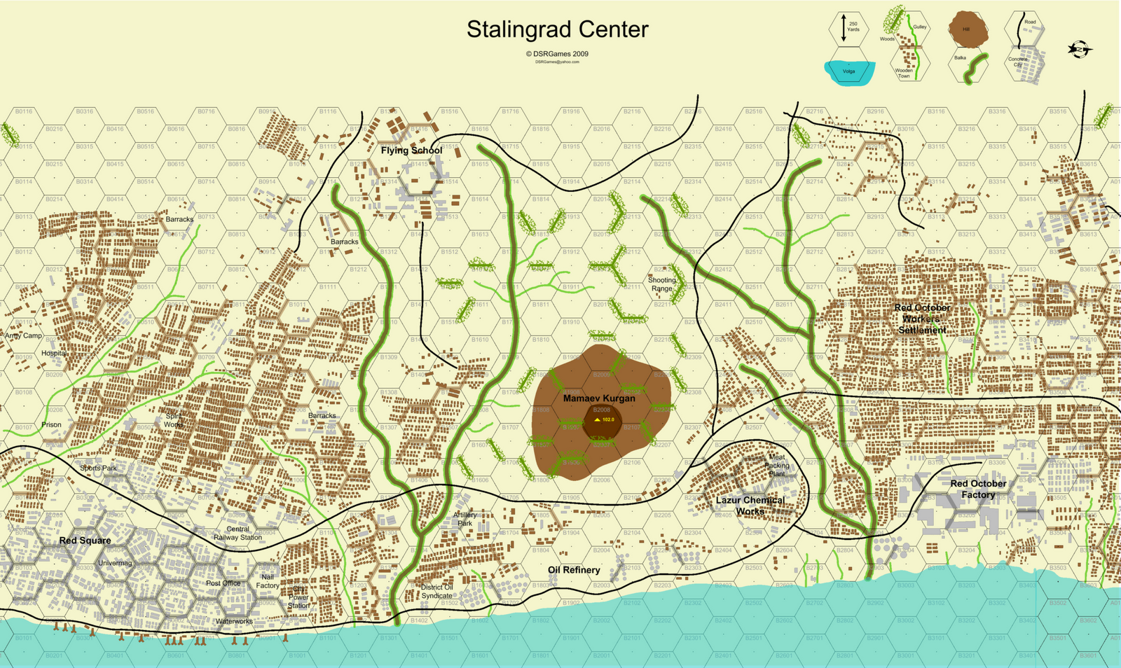 A Wargamer's Blog: Stalingrad Center (250) map