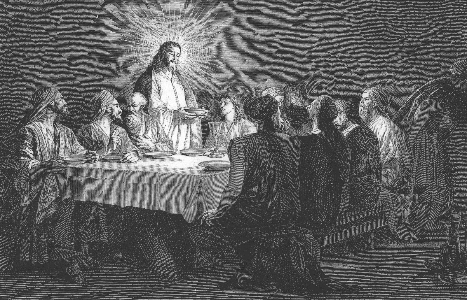 A Fort Made of Books: The Last Supper in Grayscale