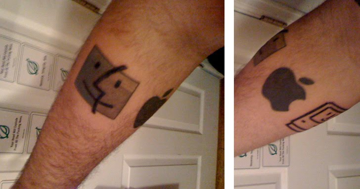 Nerd Tattoos: Apple Tattoos