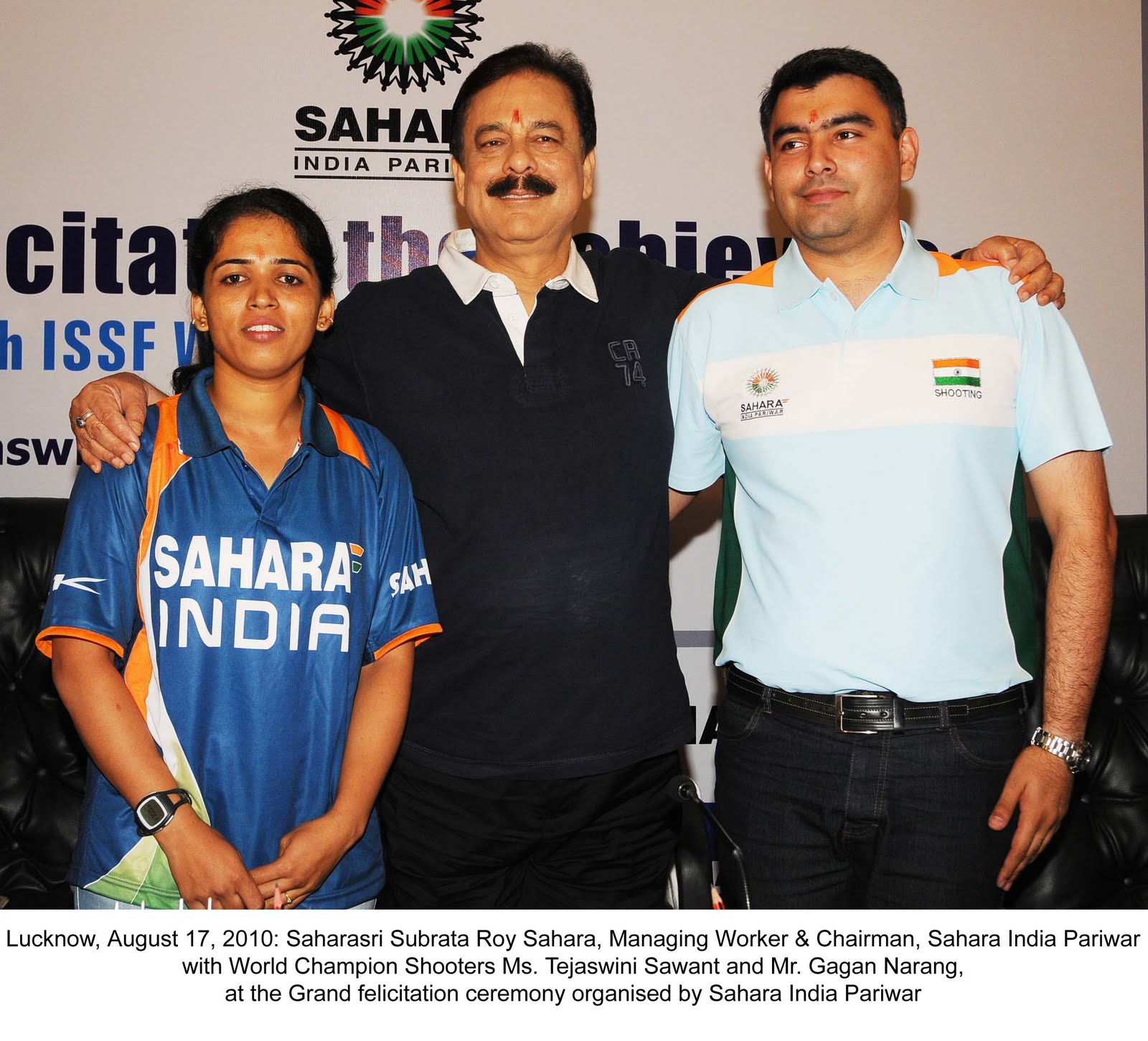 SAHARA INDIA: Sahara India Pariwar felicitates Indian champion shooters ...