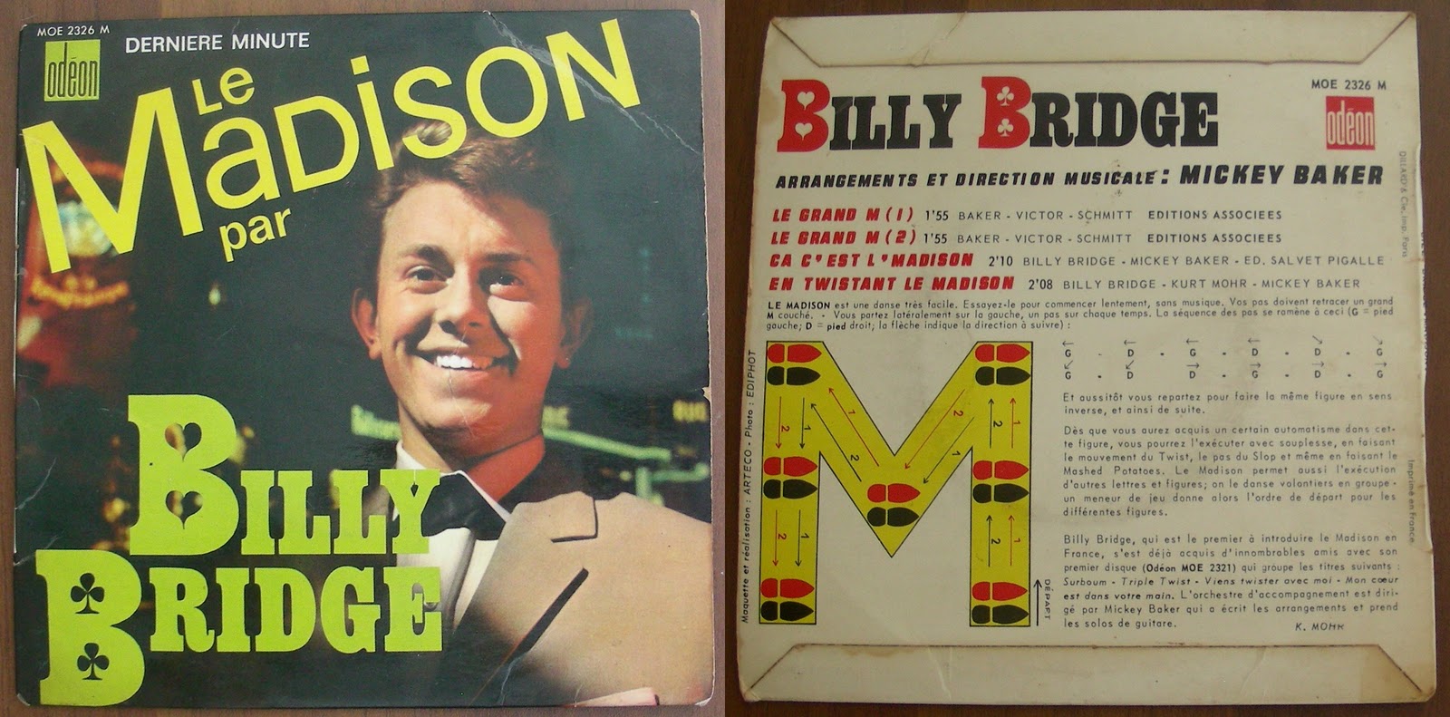 Billy Bridge - Dernière minute: Le Madison / EP MOE 2326 M Odeon (1962)