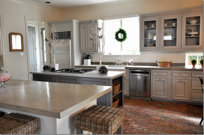 a perfect gray: mirrors in the kitchen