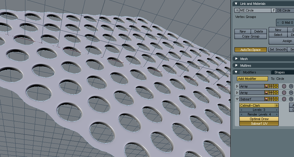 Technique pour une grille(modifier ARRAY) | blender4d