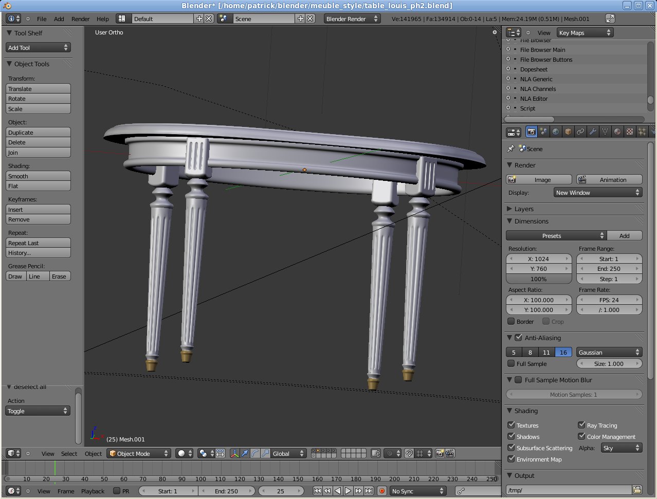 Blender-4d: Modeliser des meubles avec Blender 2.5