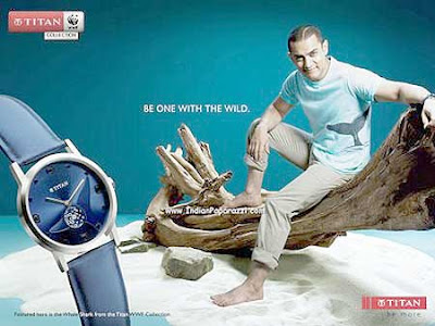 Planet Bollywood: Aamir Khan Titan Ads Pics