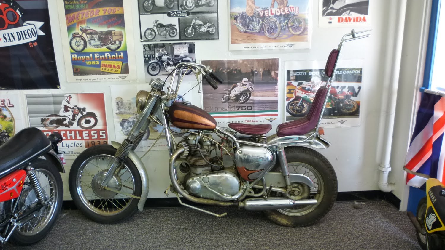 Quality Custom Cycles: Early BSA Chopper Survivor!