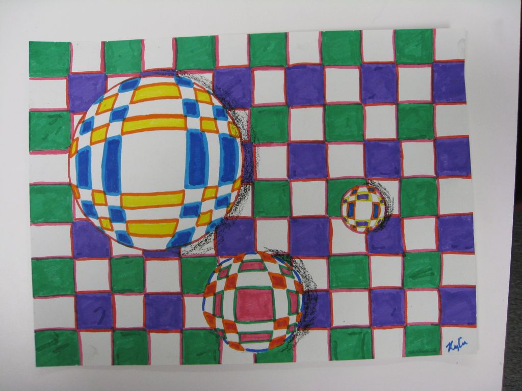 ART with Mrs. Smith: Op Art "Floating Spheres"