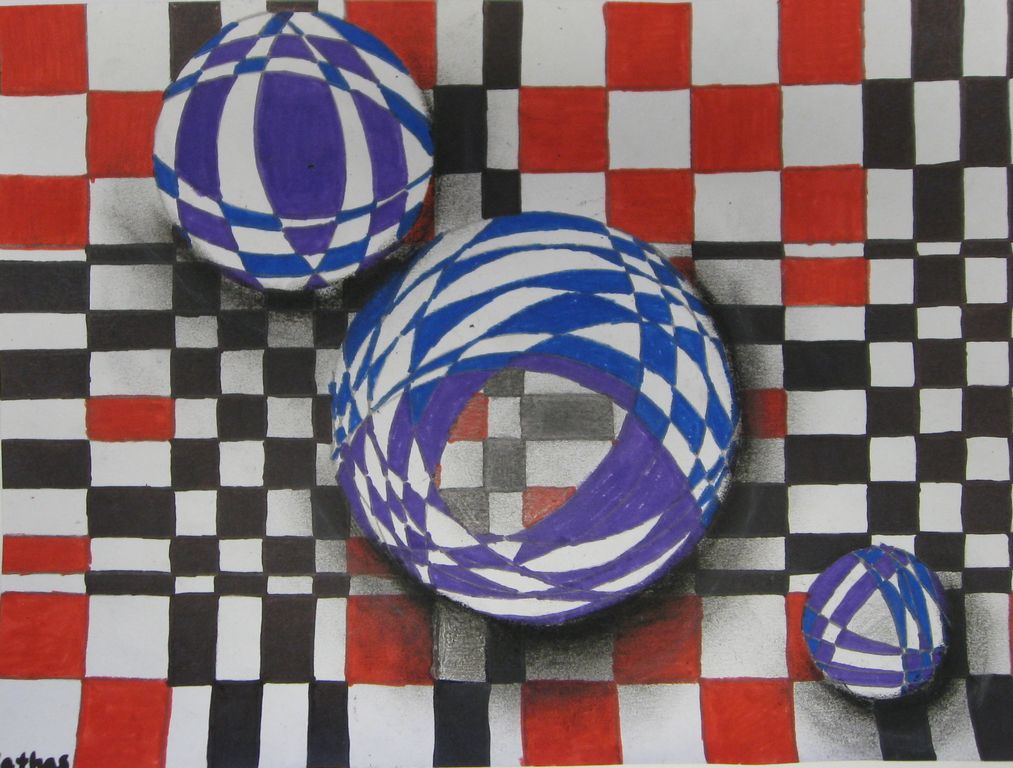ART with Mrs. Smith: Op Art "Floating Spheres"