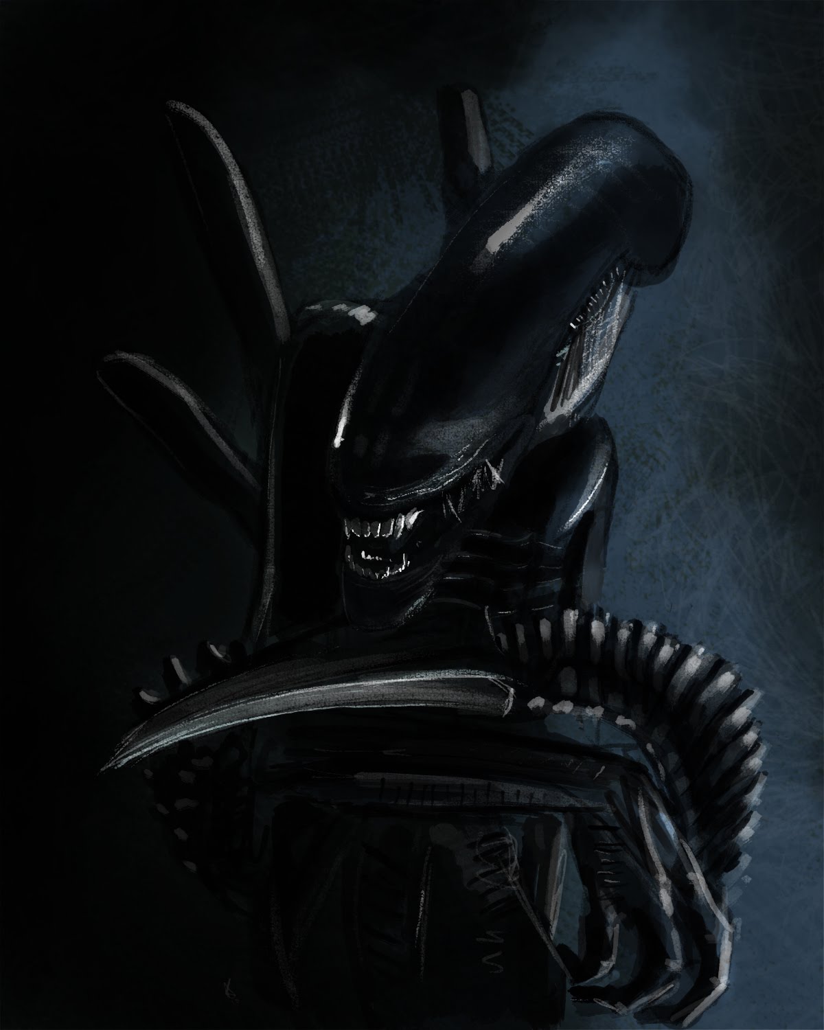 Ashley's Art Dump: Xenomorph Sketch Speedie