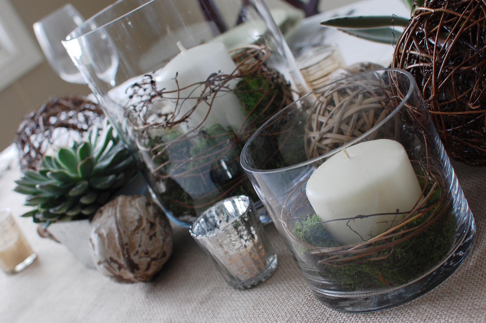 33 Shades of Green: Natural Elements Tablescape