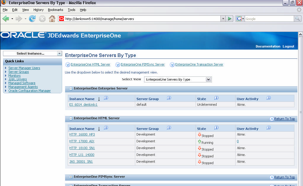 Open World - Server Manager for JDE Enterprise One - Part 3