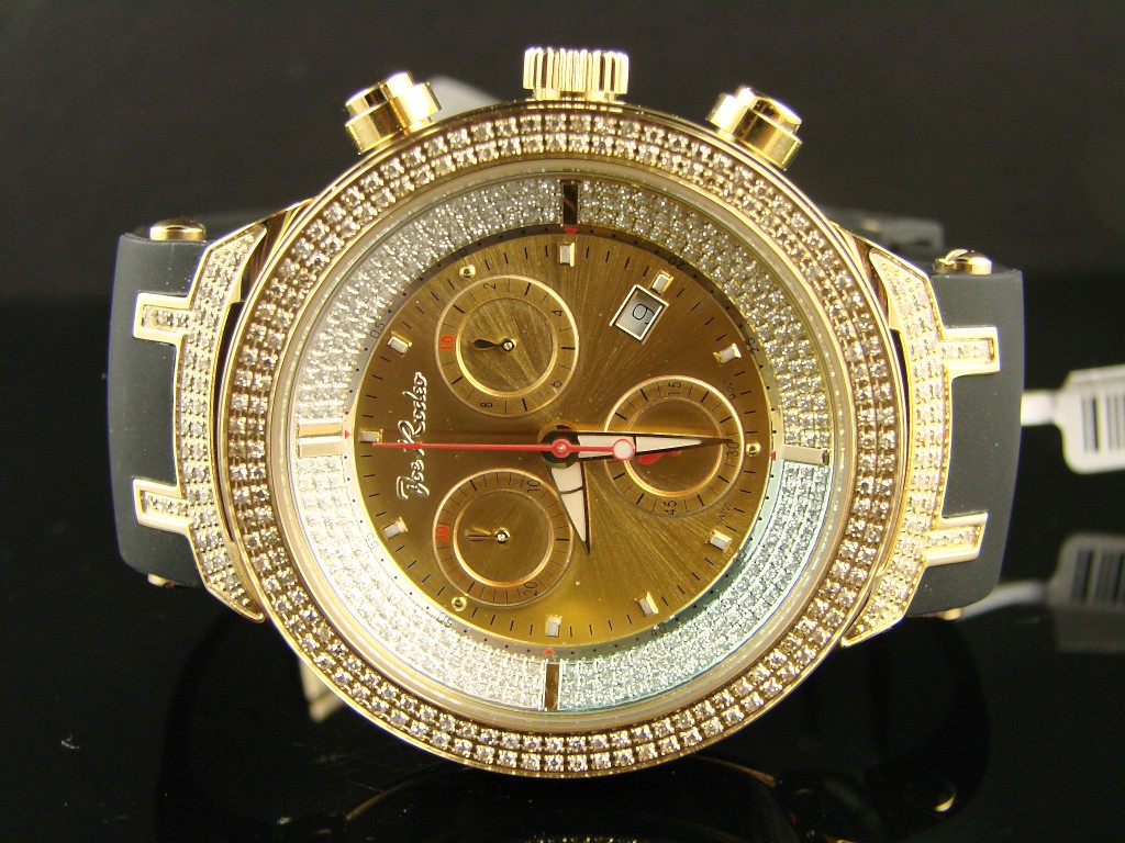 new_york_jewels: JOE RODEO/JOJO MASTER GOLD FACE 242 DIAMOND WATCH 2.2CT