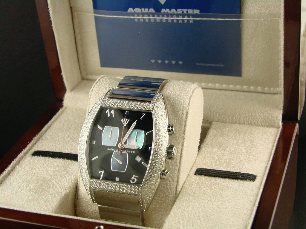 new_york_jewels: AQUA MASTER JOJO JOE RODEO TECHNO KC DIAMOND WATCH 3.5C