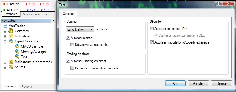 Installer un Expert Advisor | gain plus facile