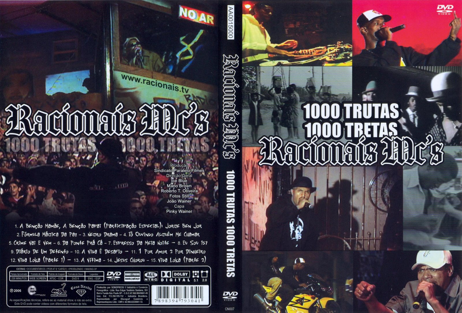 Capas Show Nacional: Racionais Mc's - 1.000 Trutas, 1.000 Tretas
