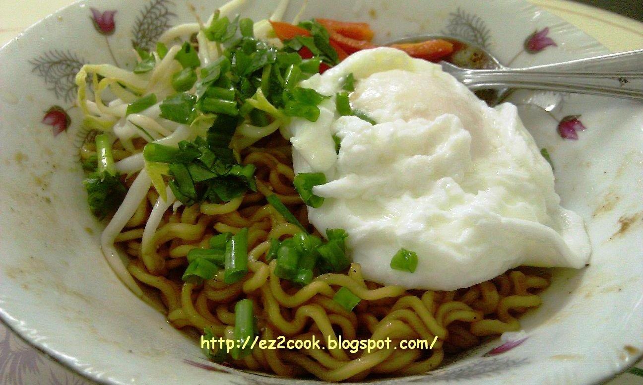 Its easy to cook: Dry Mee with poach egg recipe experiment!