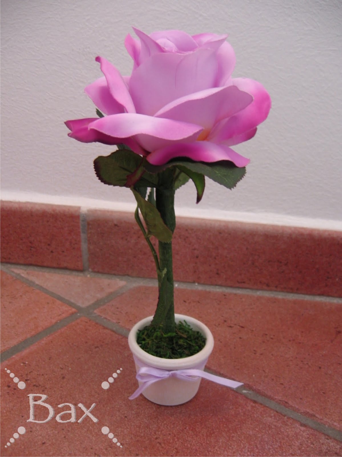 Bax Creazioni: Penna "rosa in vaso"